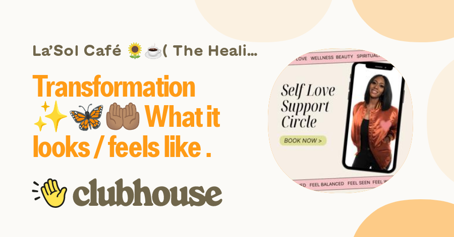 Transformation 🦋🤲🏽 What it looks / feels like