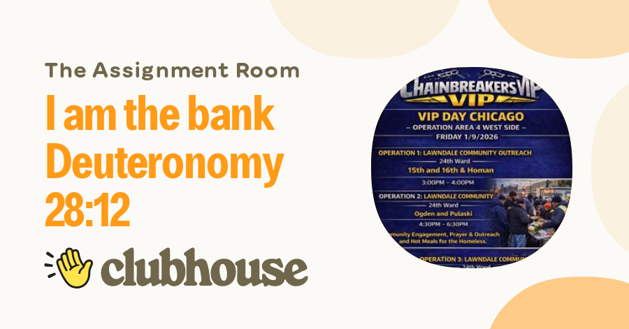 I am the bank Deuteronomy 28:12