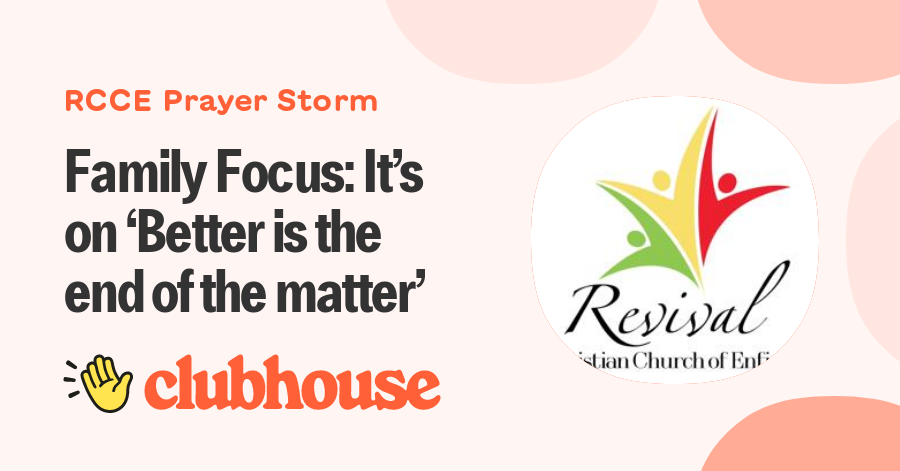 Family Focus: It’s on ‘Better is the end of the matter’