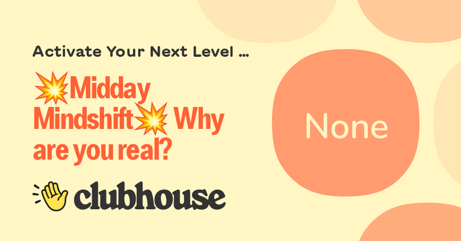 💥Midday Mindshift💥 Why are you real? - Activate Your Next Level Mindset