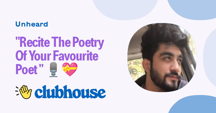"Recite The Poetry Of Your Favourite Poet " 🎙💝