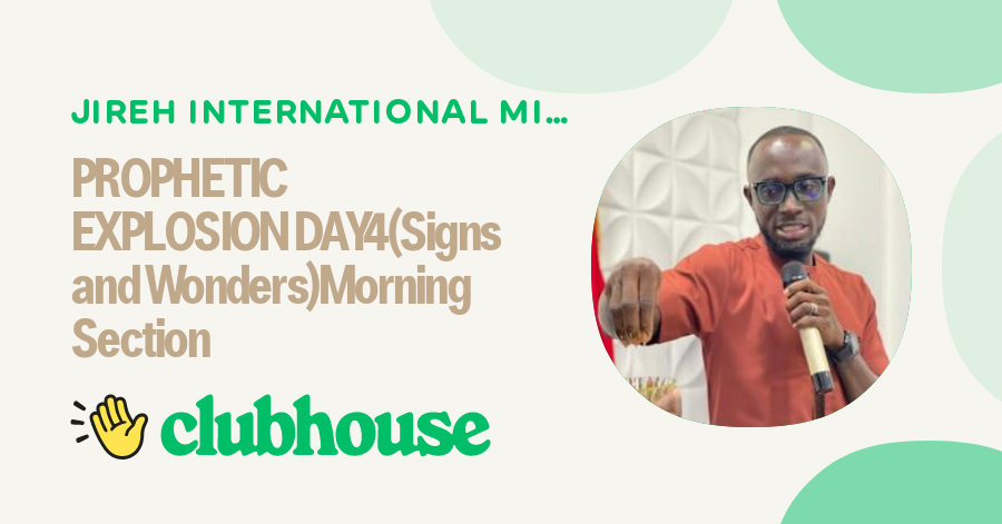 PROPHETIC EXPLOSION DAY4(Signs and Wonders)Morning Section