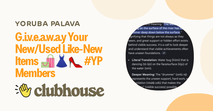 G.i.v.e.a.w.a.y Your New/Used Like-New Items 🛍👗👠 #YP Members