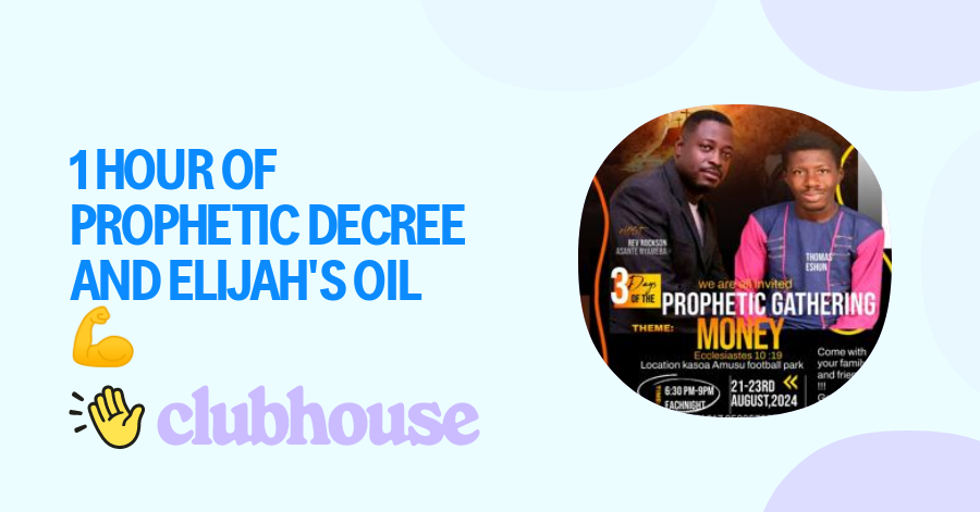 1 HOUR OF PROPHETIC DECREE AND ELIJAH'S OIL 💪