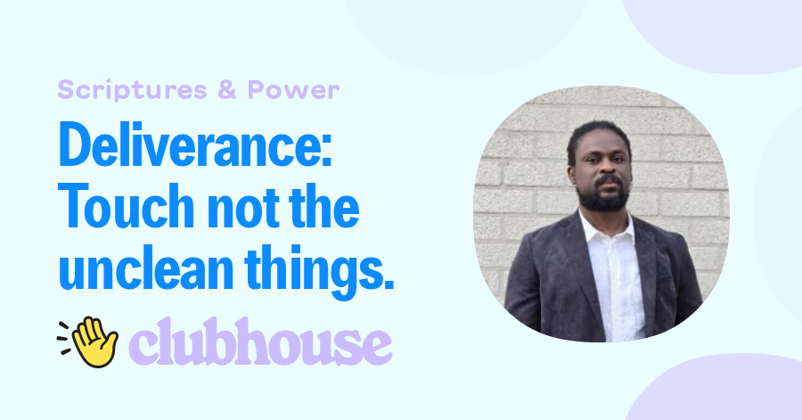 Join Deliverance: Touch not the unclean things.