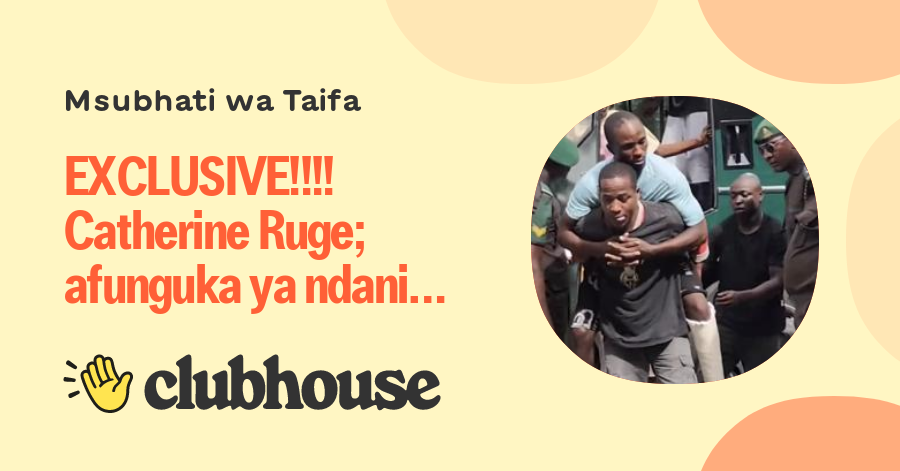 EXCLUSIVE!!!! Catherine Ruge; afunguka ya ndani…