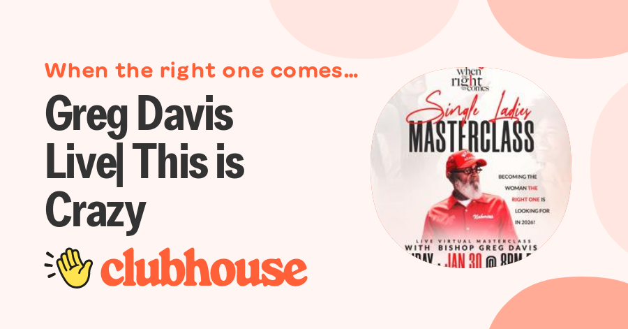 Join Greg Davis Live| This is Crazy