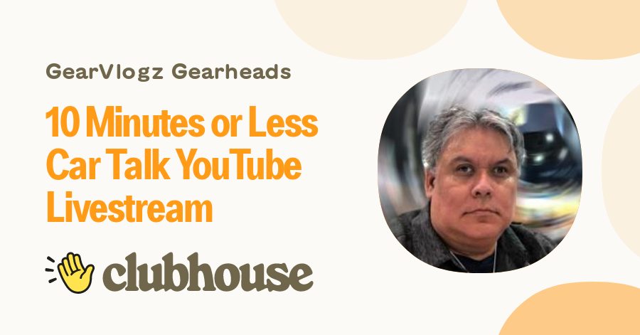 Join 10 Minutes or Less Car Talk YouTube Livestream