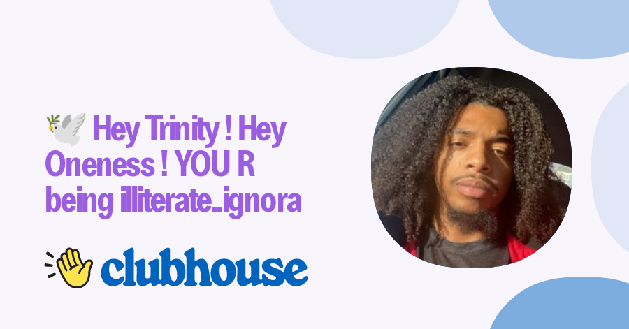 Join 🕊 Hey Trinity ! Hey Oneness ! YOU R being illiterate..ignora