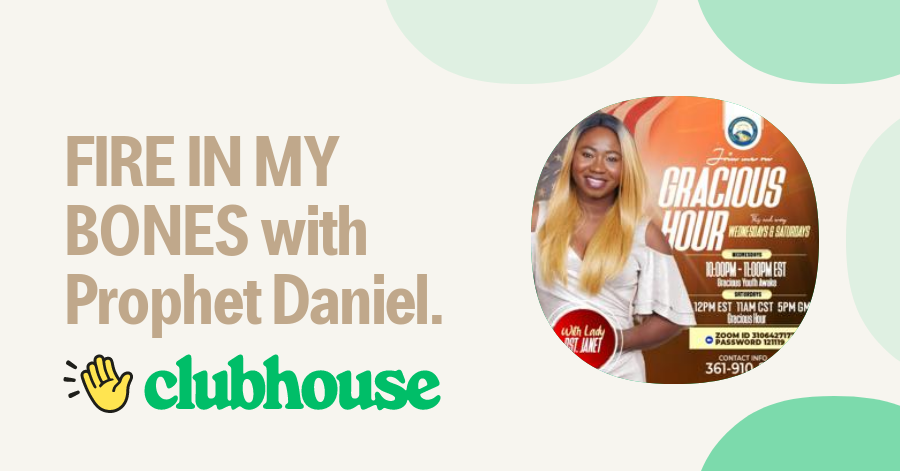 FIRE IN MY BONES with Prophet Daniel.