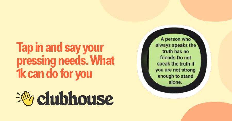 Tap in and say your pressing needs. What 1k can do for you